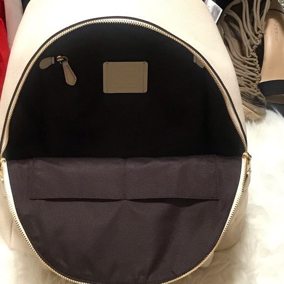 Coach | Bags | Coach Leather Backpack Creme | Poshmark